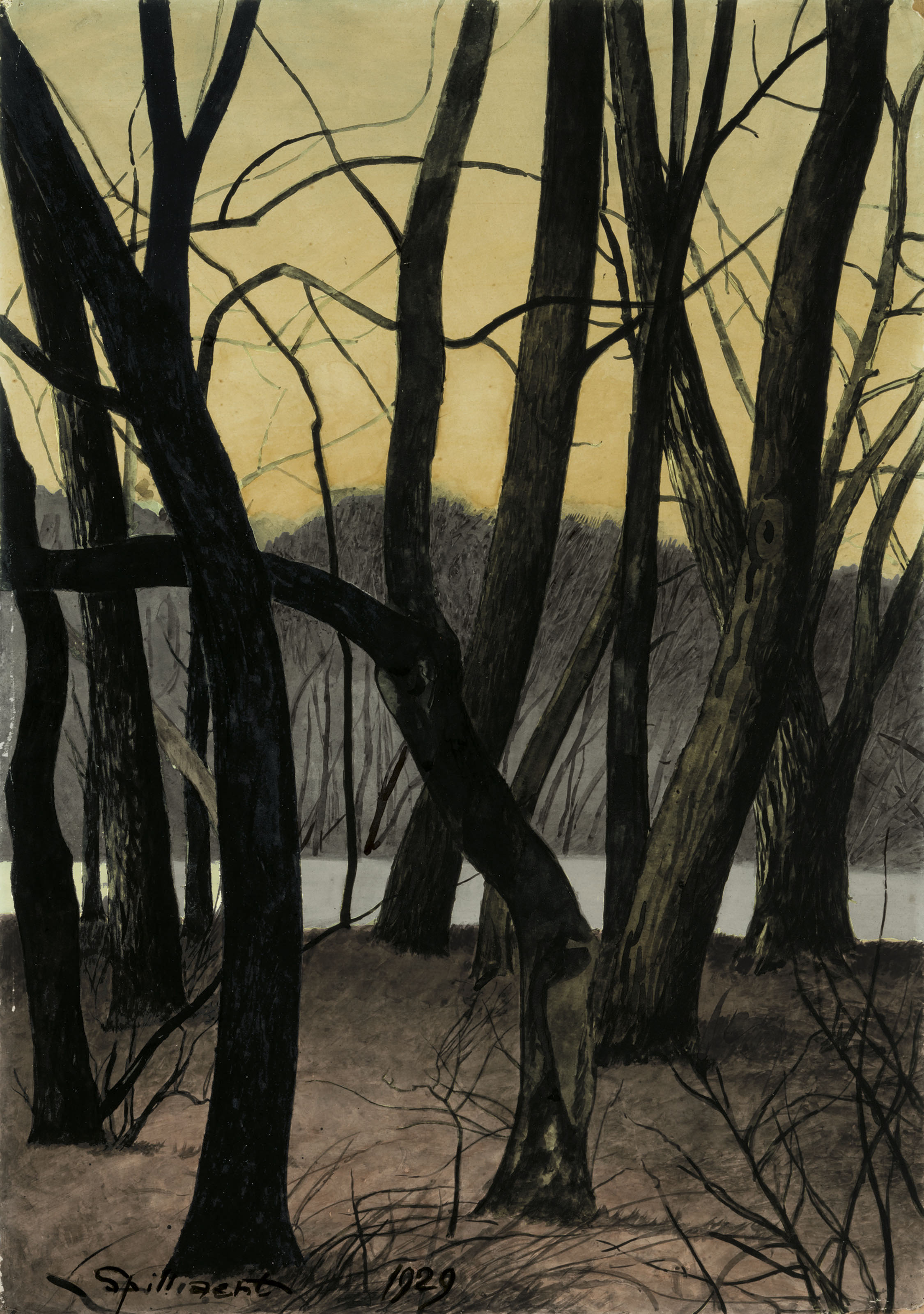 Léon Spilliaert - Boomstammen (1929) Tree Trunks Fine Art Print ...