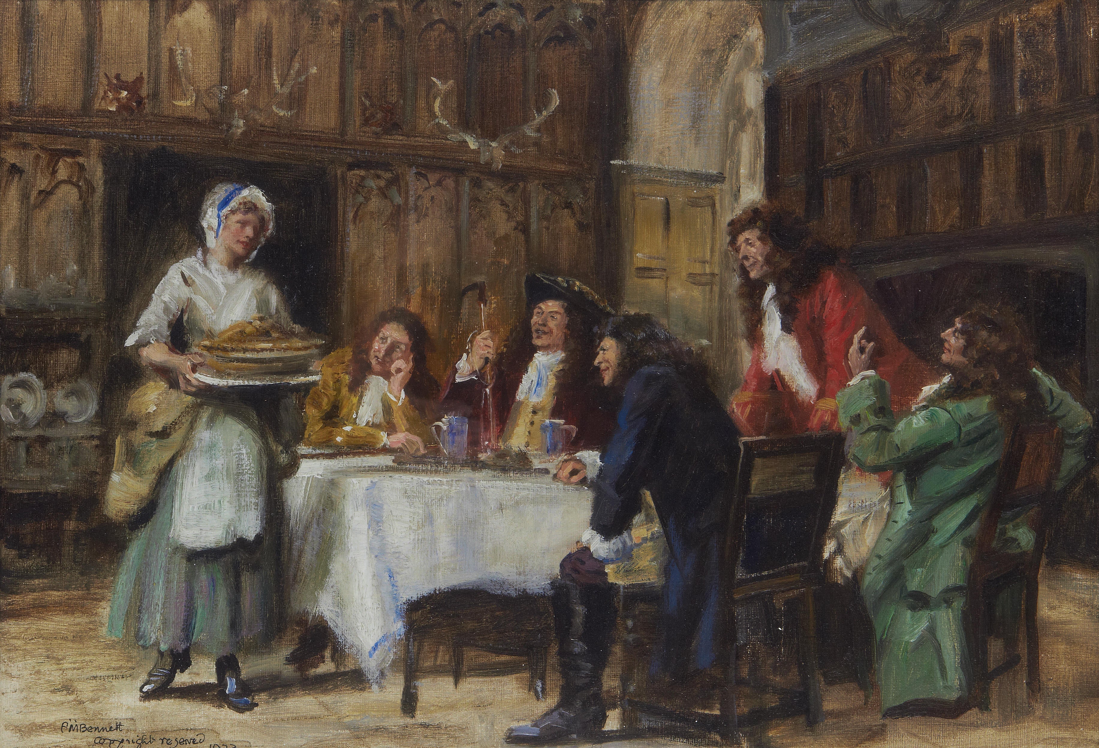 Frank Moss Bennett - Dinner is Served (1923) Fine Art Print - Jakero77