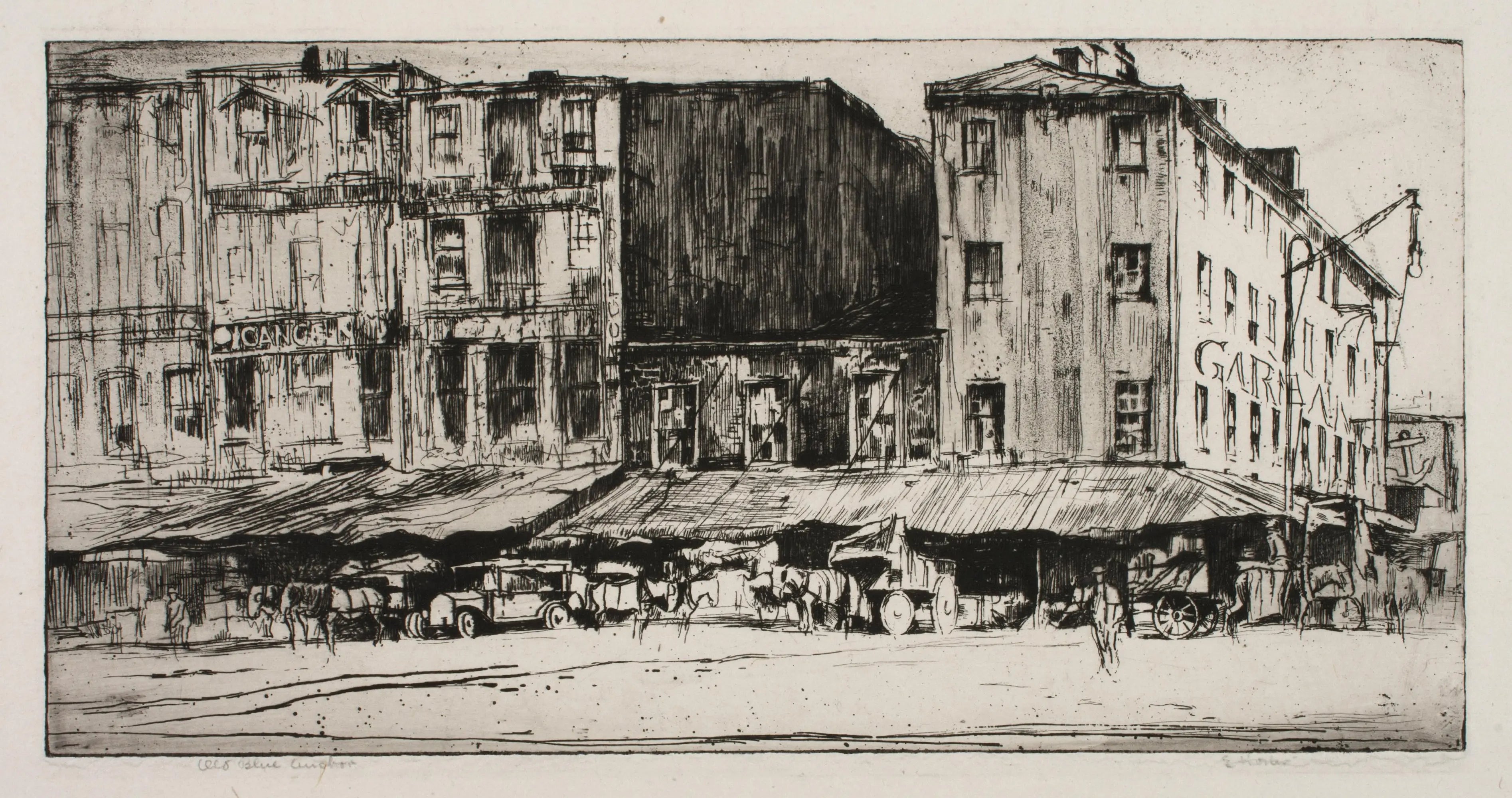 Earl Horter - Old Blue Anchor Old Philadelphia (1919) Fine Art Print ...