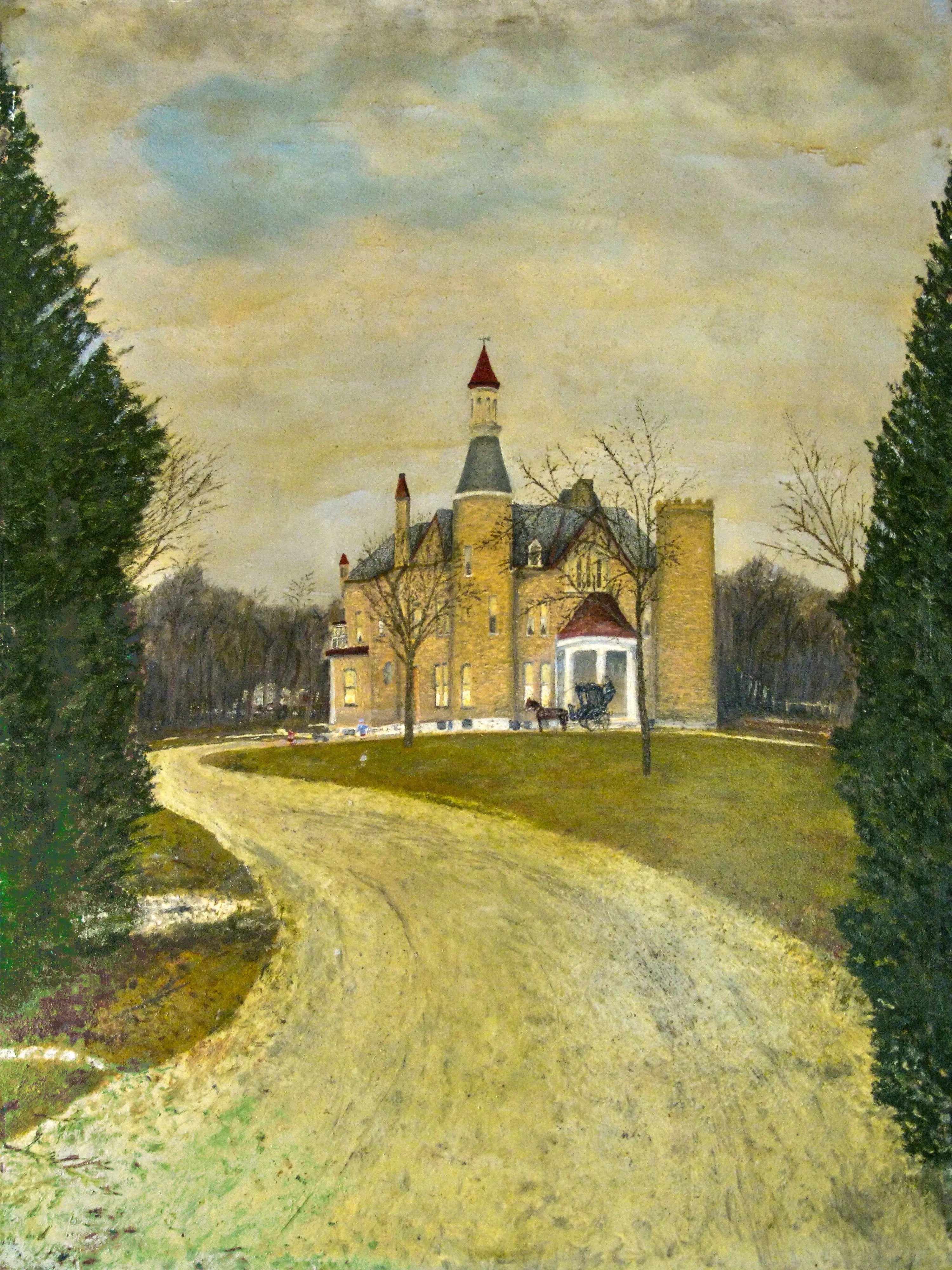 John Stadeny - Dunham Castle in Wayne Illinois (1910) - 17" x 22" Fine ...