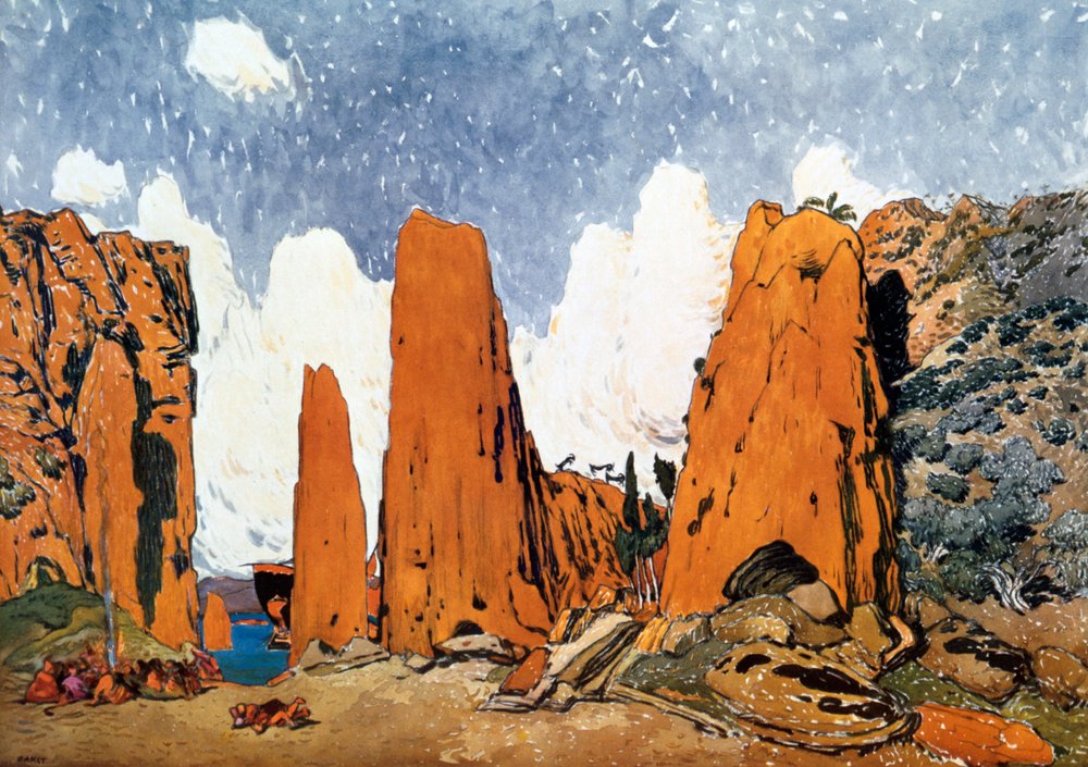 Leon Bakst Daphnis and Chloe Scenery for Act II 1912 Fine Art Print (C ...