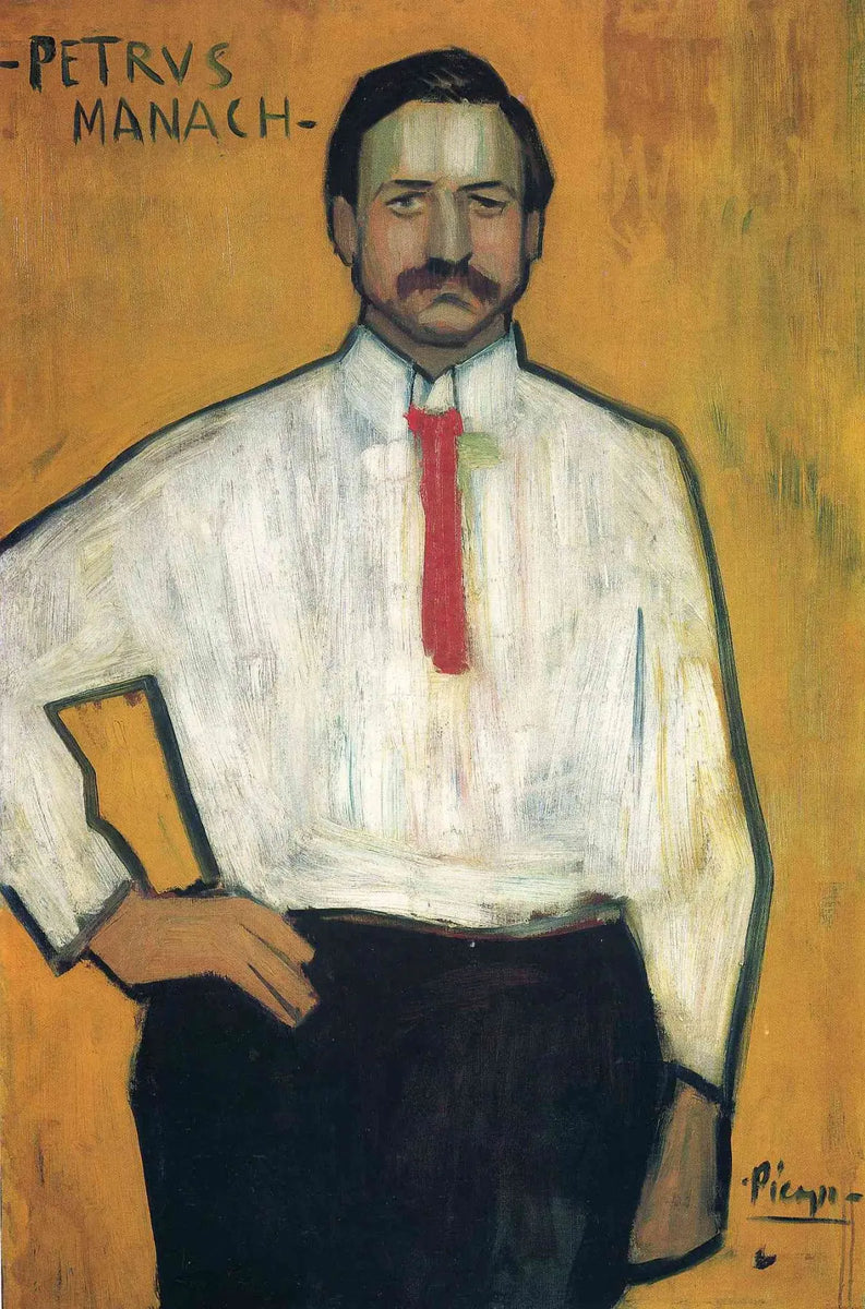 Portrait of Petrus Manach (1901) by Pablo Picasso - 17" x 22" Fine Art ...